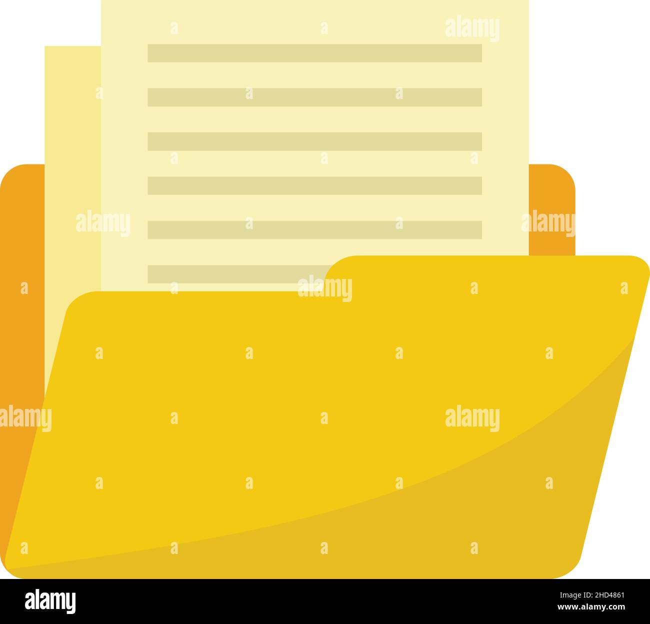 Library online folder icon. Flat illustration of library online folder ...