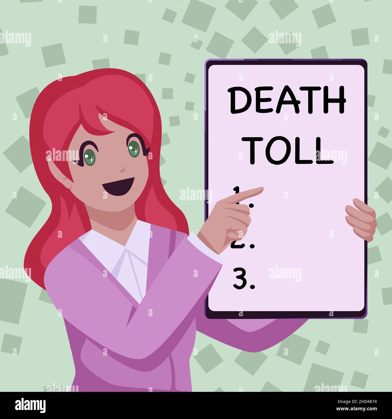 Text showing inspiration Death Toll. Word Written on the number of ...