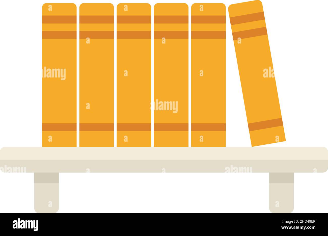 Library book shelf icon. Flat illustration of library book shelf vector ...