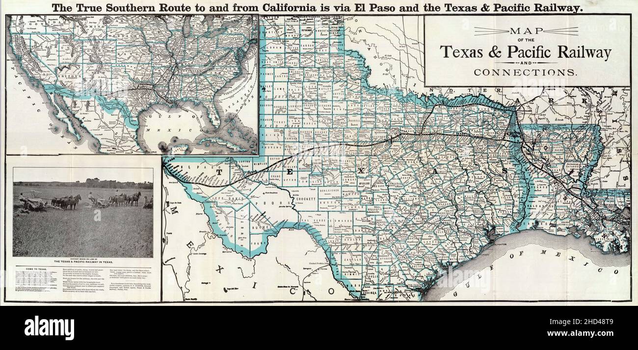 Map of pacific railway hi-res stock photography and images - Alamy