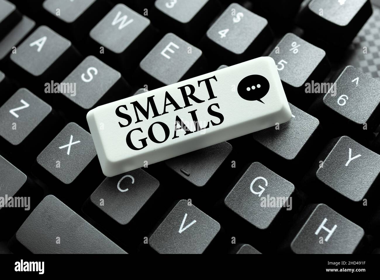 Text showing inspiration Smart Goals. Business idea mnemonic used as a ...