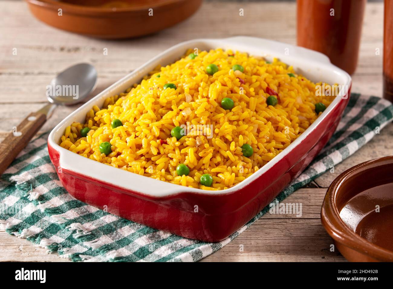 Mexican rice with peas hi-res stock photography and images - Alamy