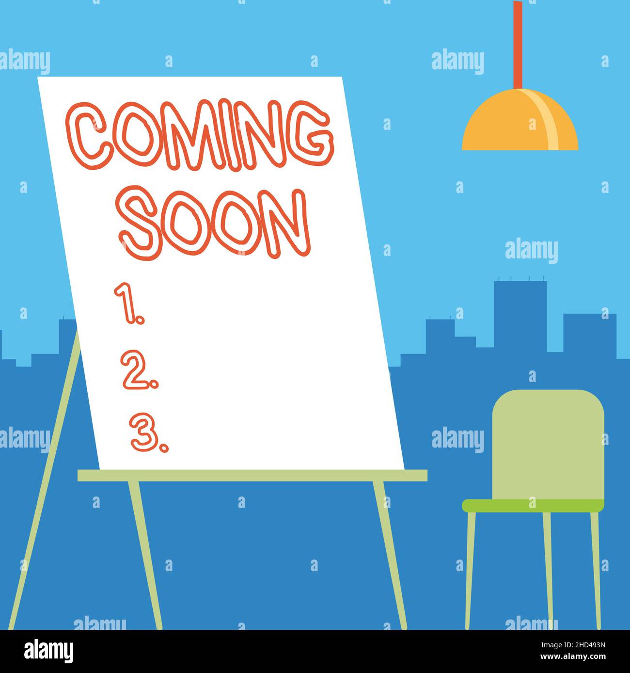 Conceptual display Coming Soon. Business showcase an event that is ...