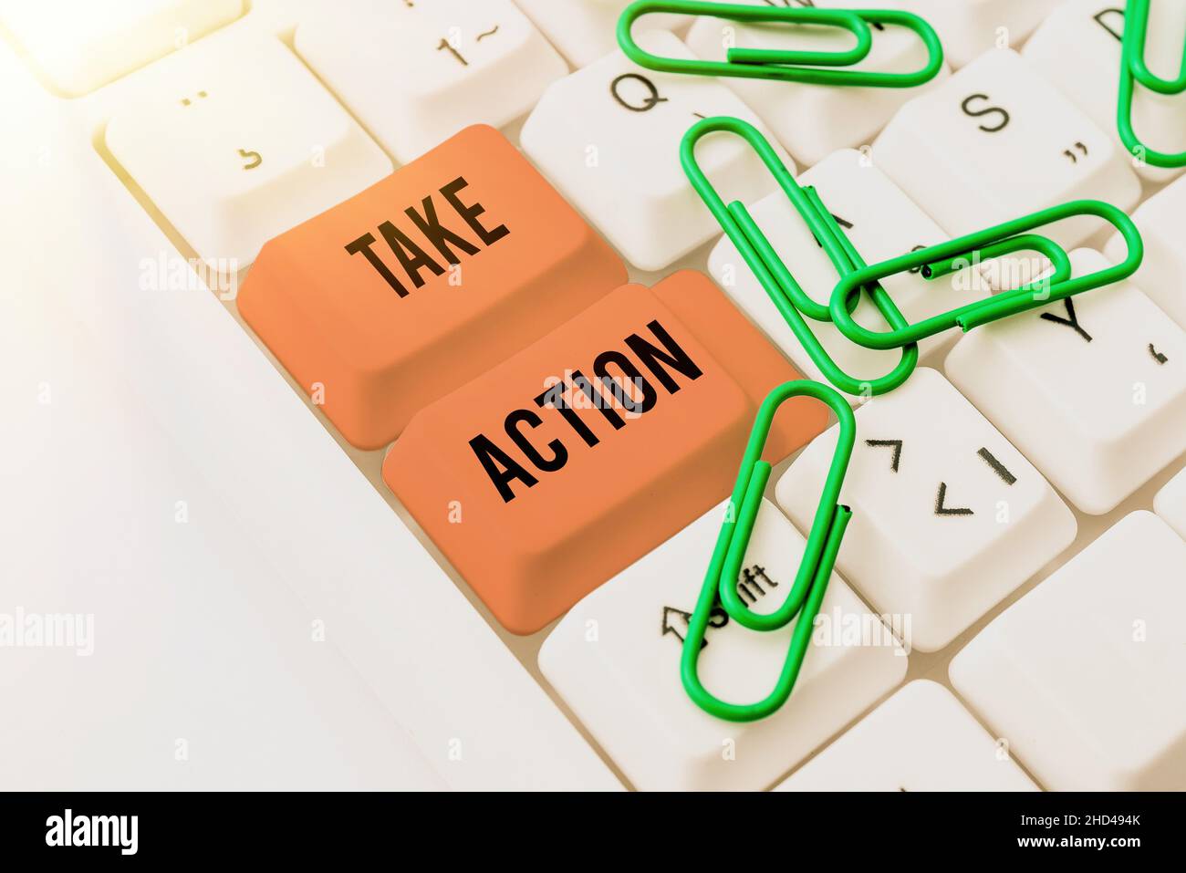 Hand writing sign Take Action. Business concept positive act of making ...