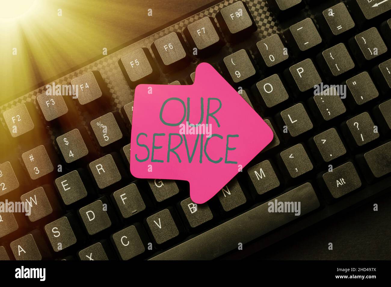 Hand writing sign Our Service. Business idea providing assistance to ...