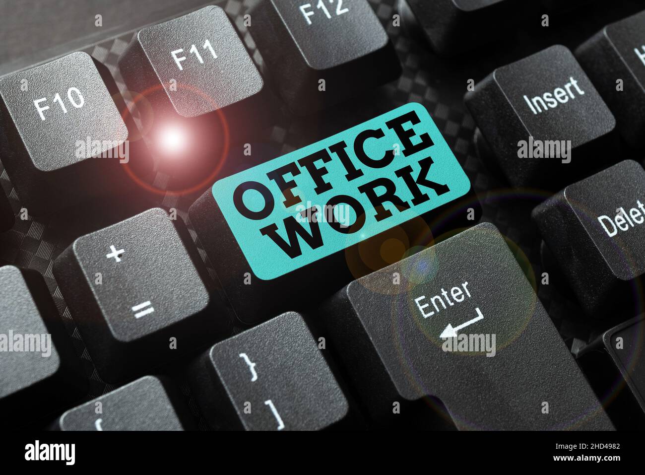 Text sign showing Office Work. Business overview a work that primarily ...