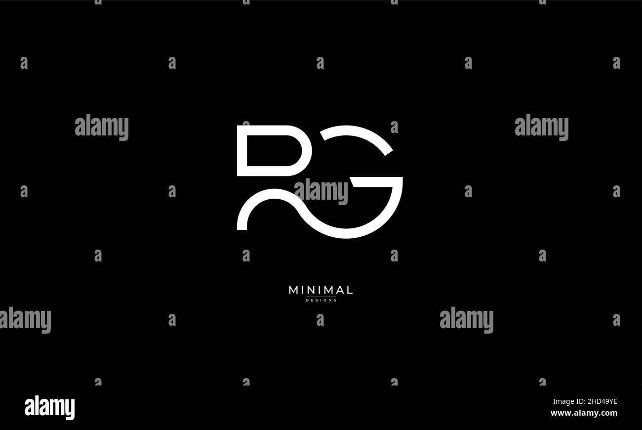 Alphabet letter icon logo RG Stock Vector Image & Art - Alamy