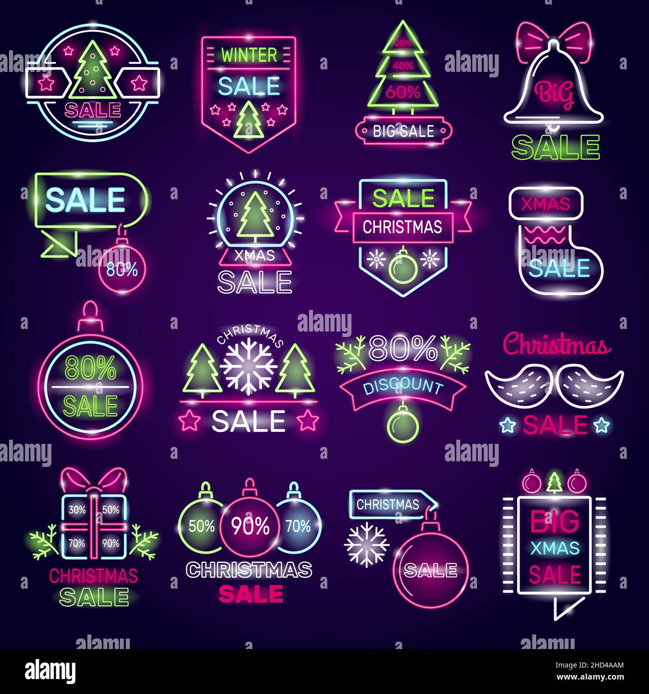 Neon ads Stock Vector Images - Alamy