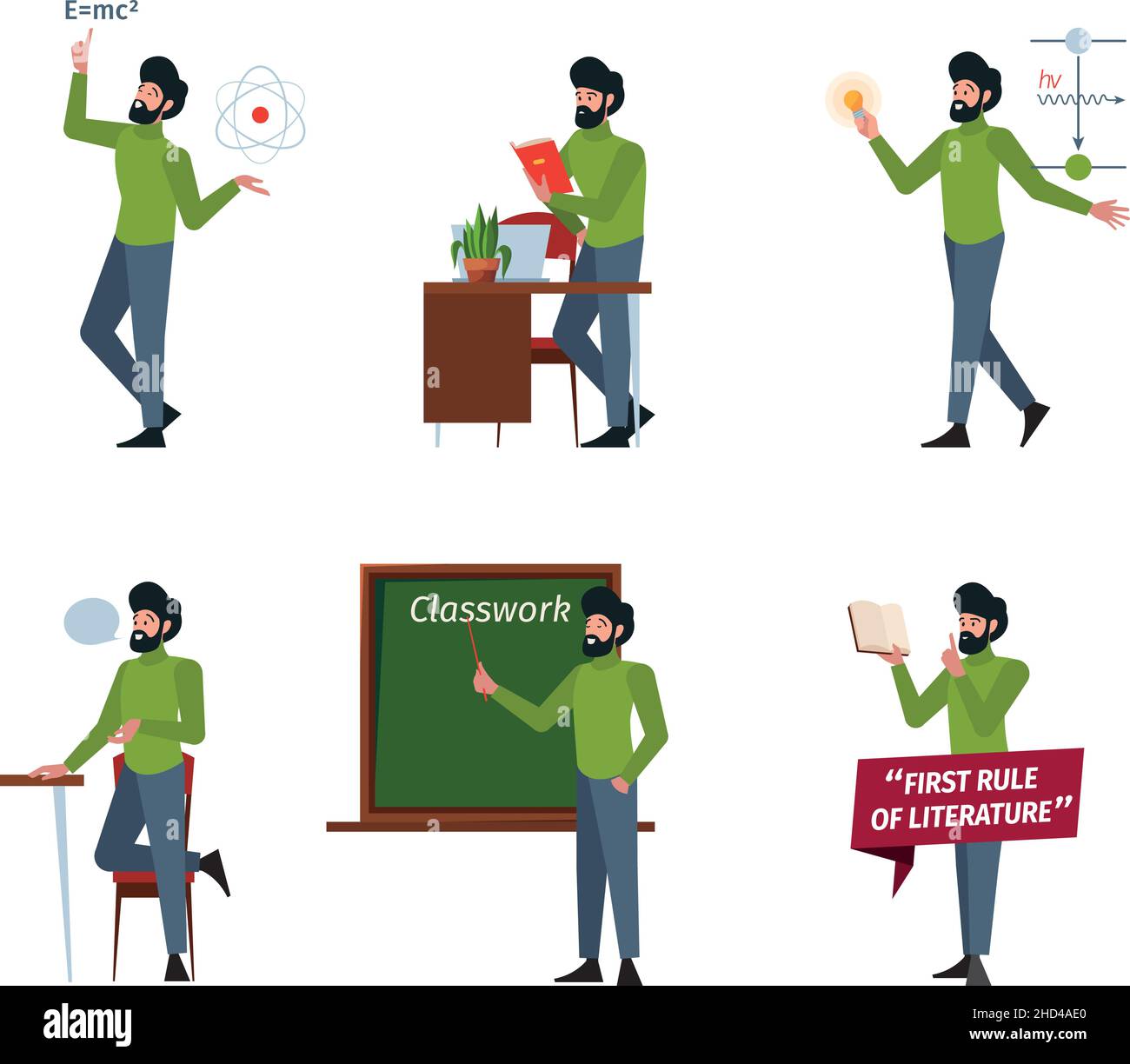 Female professor lecturing Stock Vector Images - Alamy