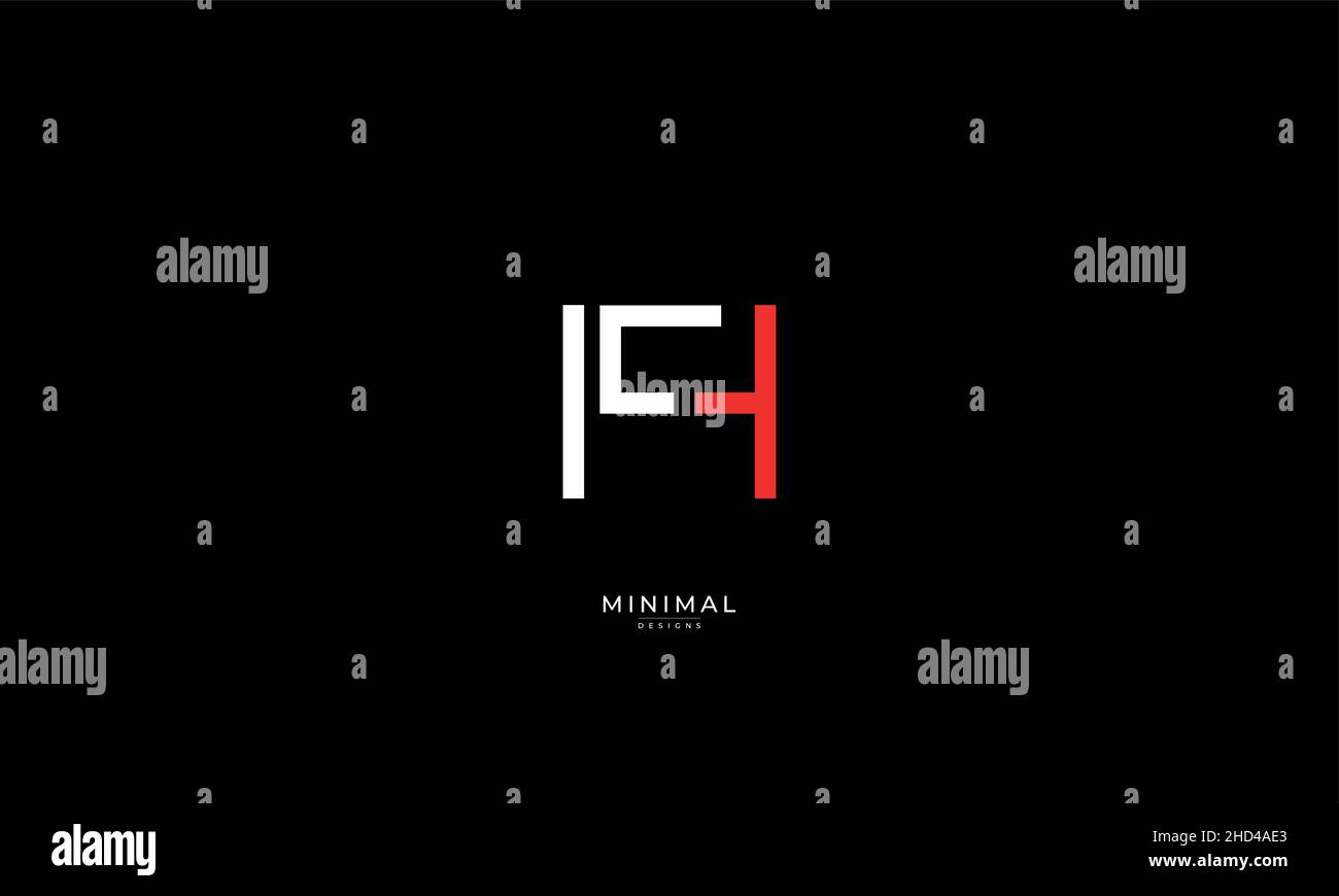 Alphabet letter icon logo FH Stock Vector Image & Art - Alamy