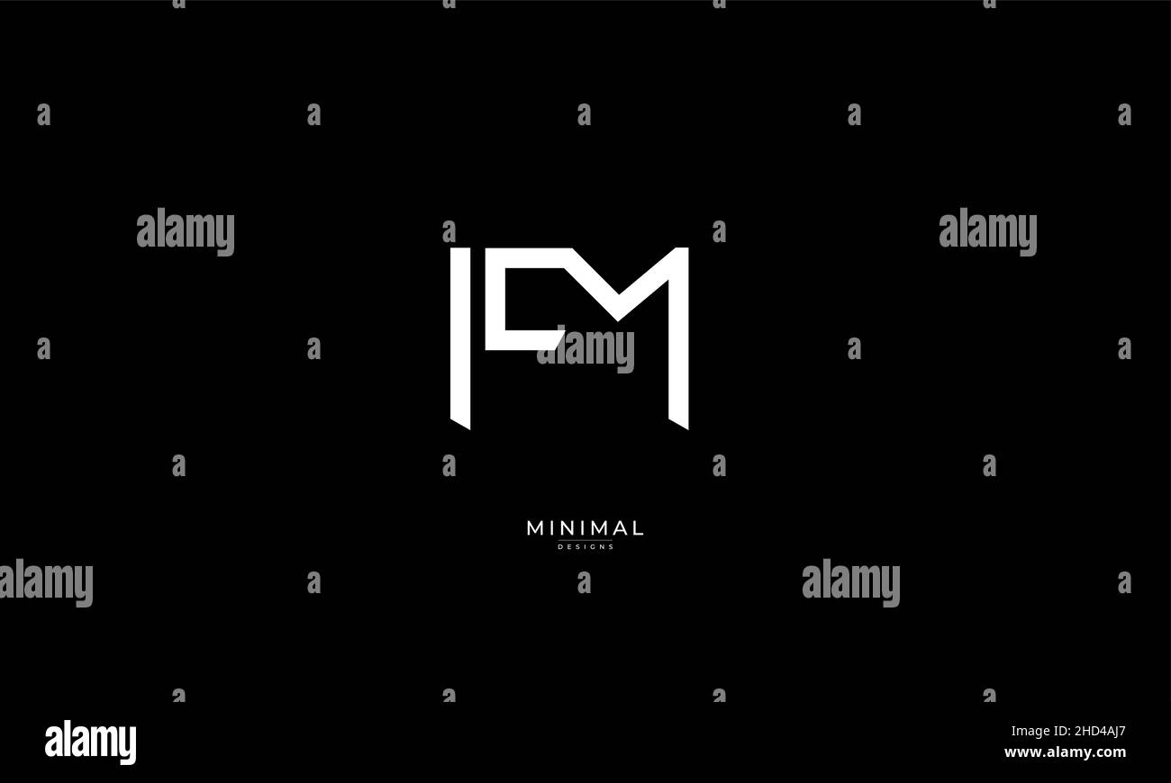 Alphabet letter icon logo FM Stock Vector Image & Art - Alamy