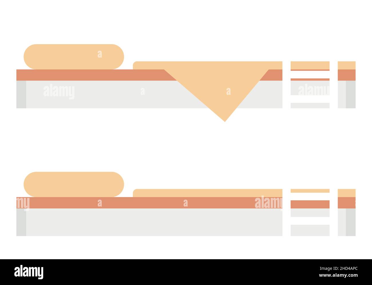 Modern Bunk Bed Icon Flat Illustration Of Modern Bunk Bed Vector Icon