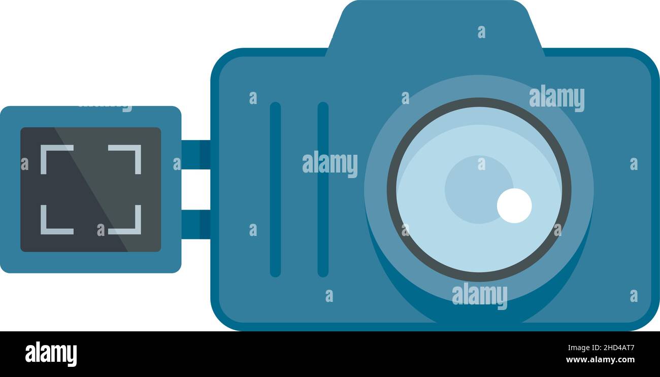 Screen recording camera icon. Flat illustration of screen recording ...