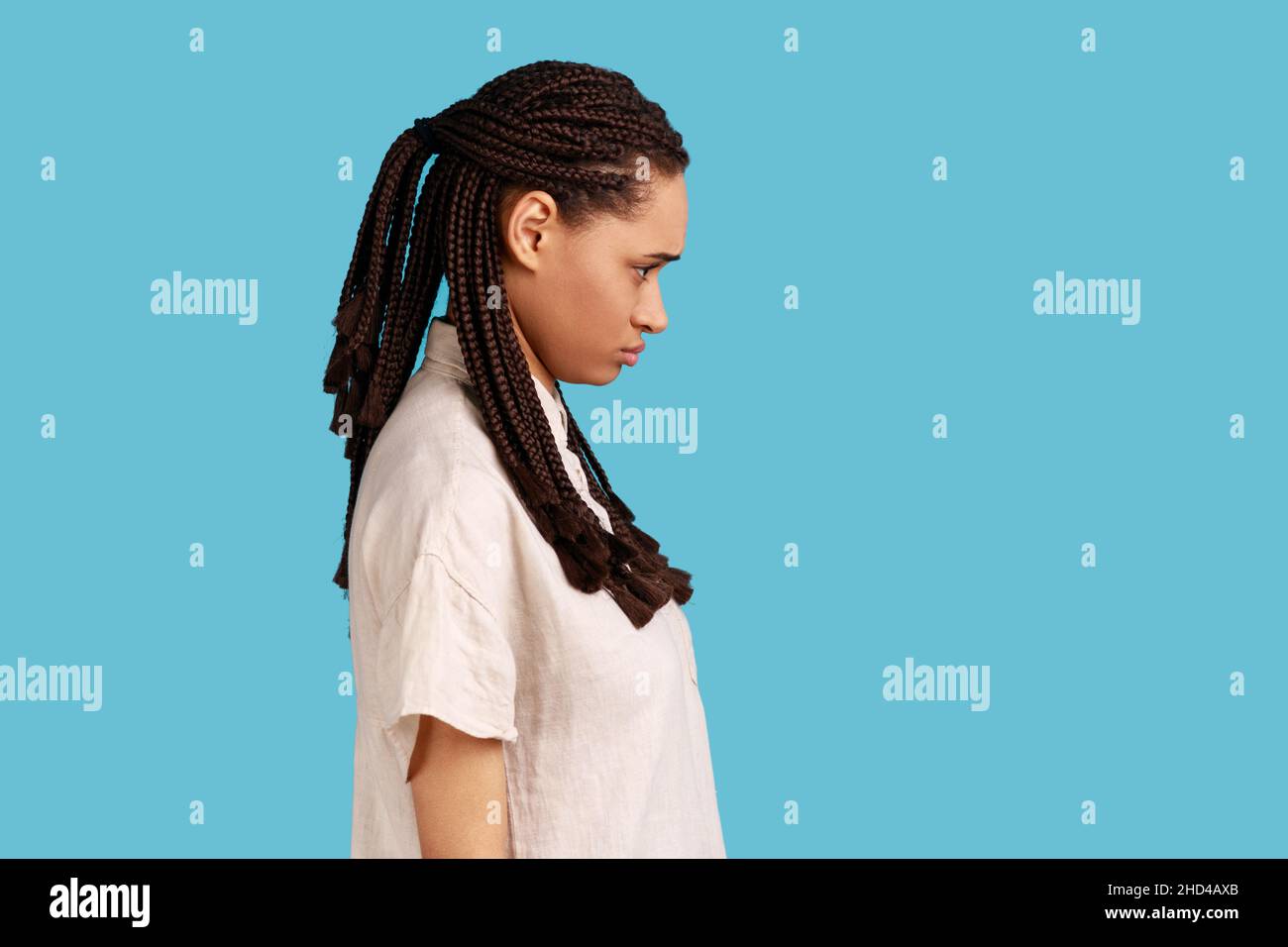 African woman face profile side hi-res stock photography and images - Alamy