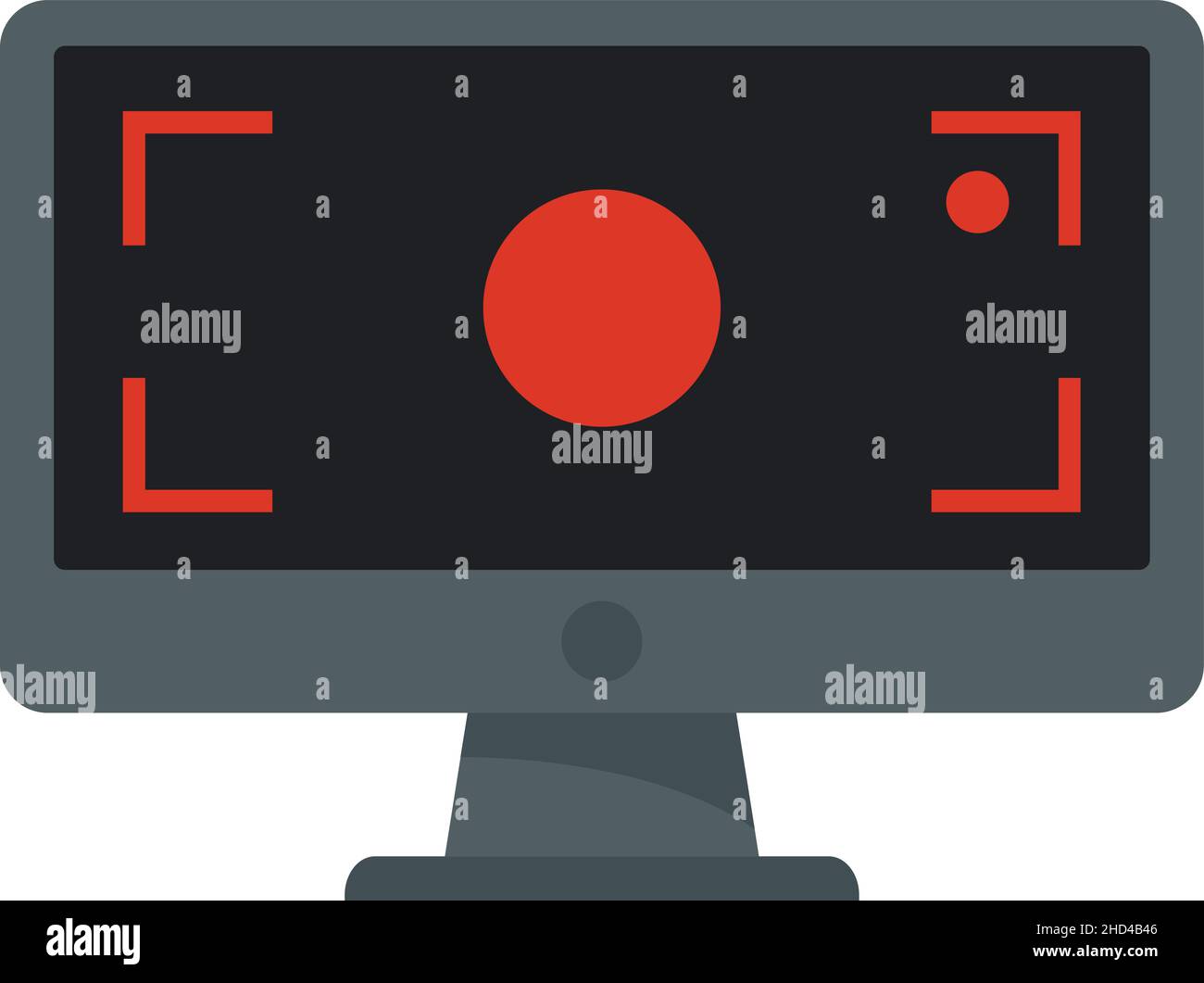 Display recording icon. Flat illustration of display recording vector ...