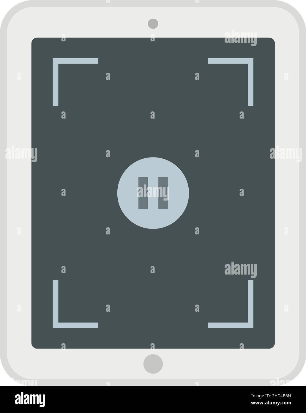 Pause screen recording icon. Flat illustration of pause screen ...
