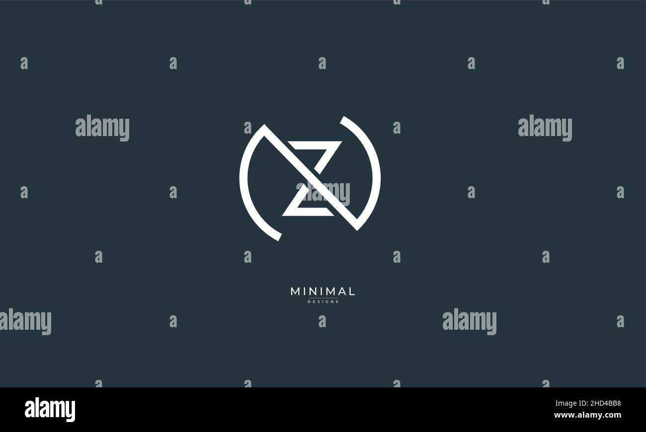 Alphabet letter icon logo NZ or ZN Stock Vector Image & Art - Alamy