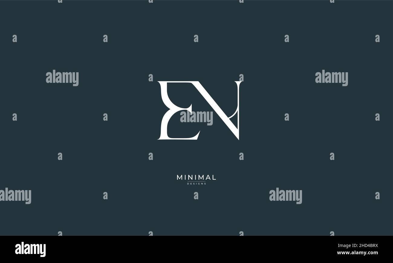 Alphabet letter icon logo EN Stock Vector Image & Art - Alamy