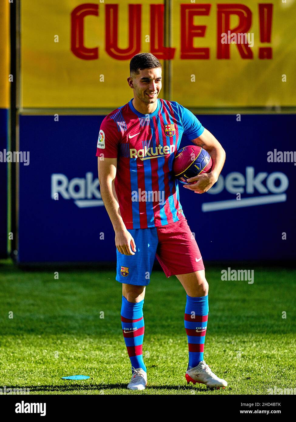 Ferran Torres of FC Barcelona during his presentation as FC Barcelona ...