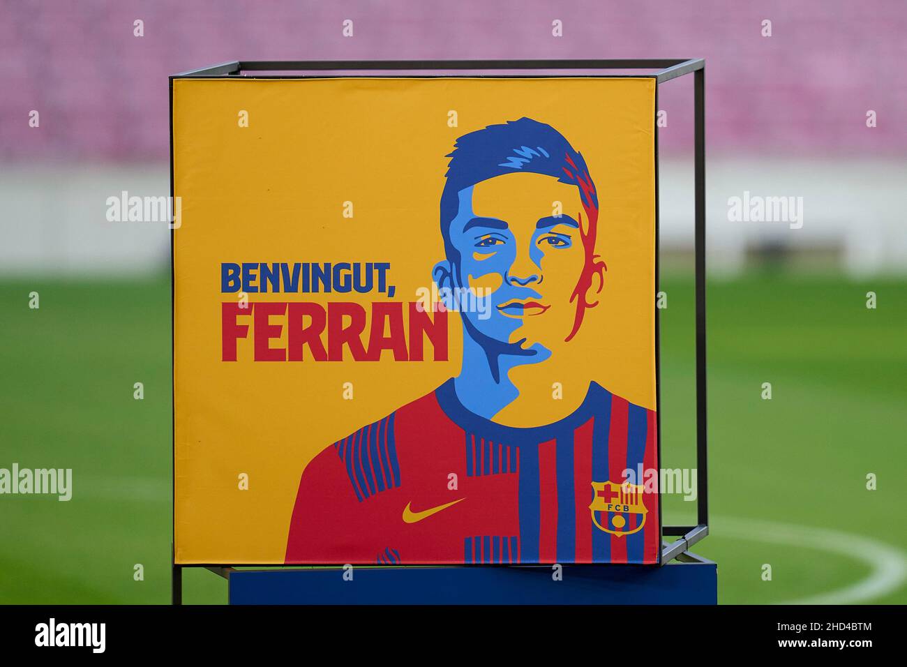 Ferran Torres display during his presentation as FC Barcelona new ...