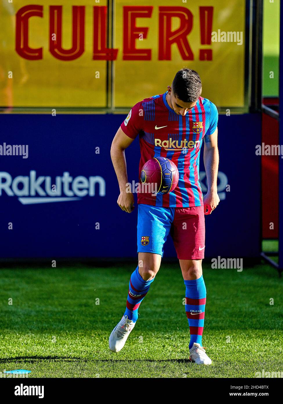 Ferran Torres of FC Barcelona during his presentation as FC Barcelona ...