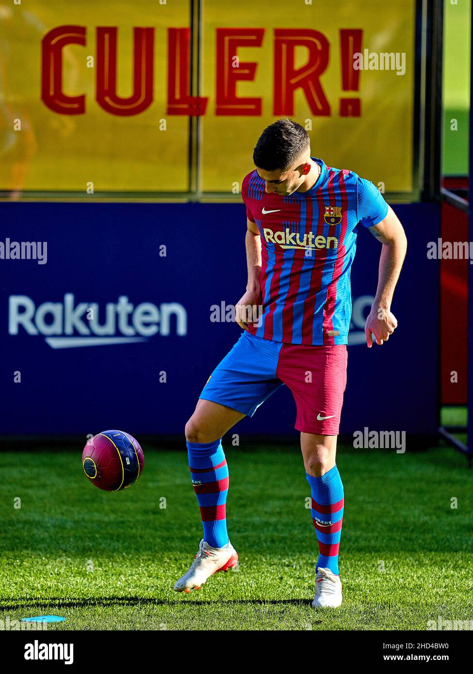 Ferran Torres of FC Barcelona during his presentation as FC Barcelona ...