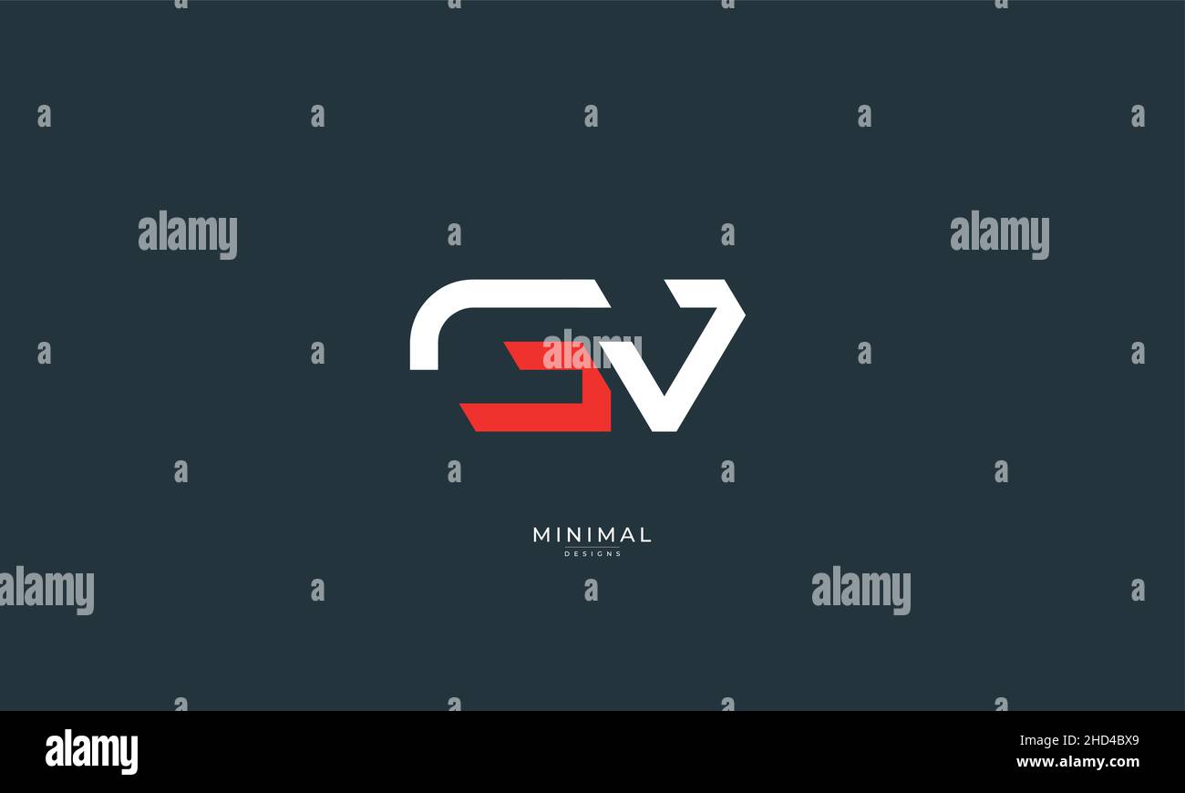 Alphabet letter icon logo GV Stock Vector Image & Art - Alamy
