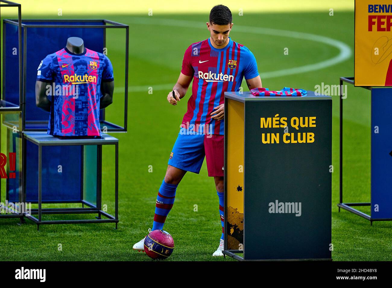 Ferran Torres of FC Barcelona during his presentation as FC Barcelona ...