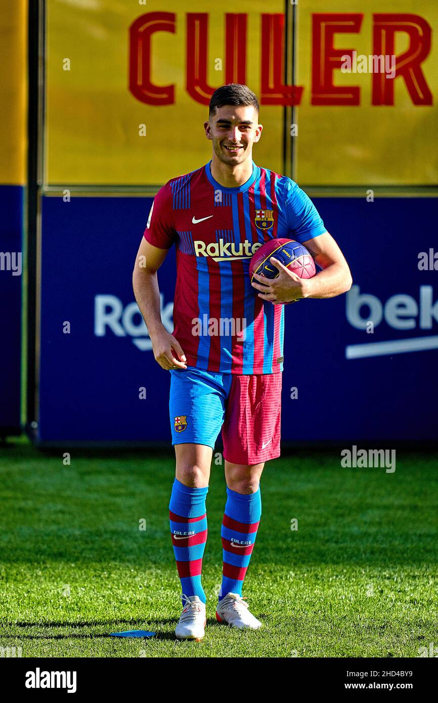 Ferran Torres of FC Barcelona during his presentation as FC Barcelona ...