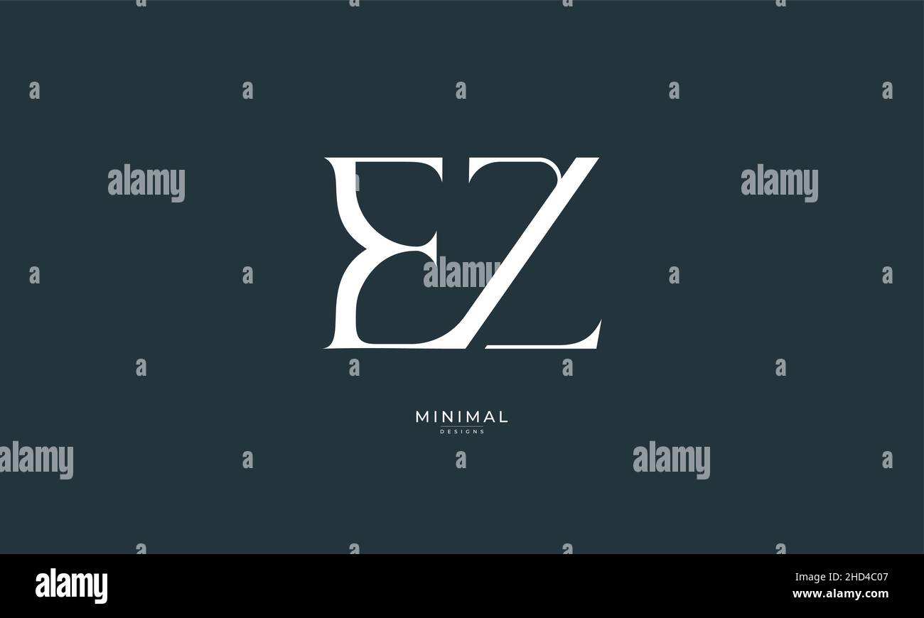 Alphabet letter icon logo EZ Stock Vector Image & Art - Alamy