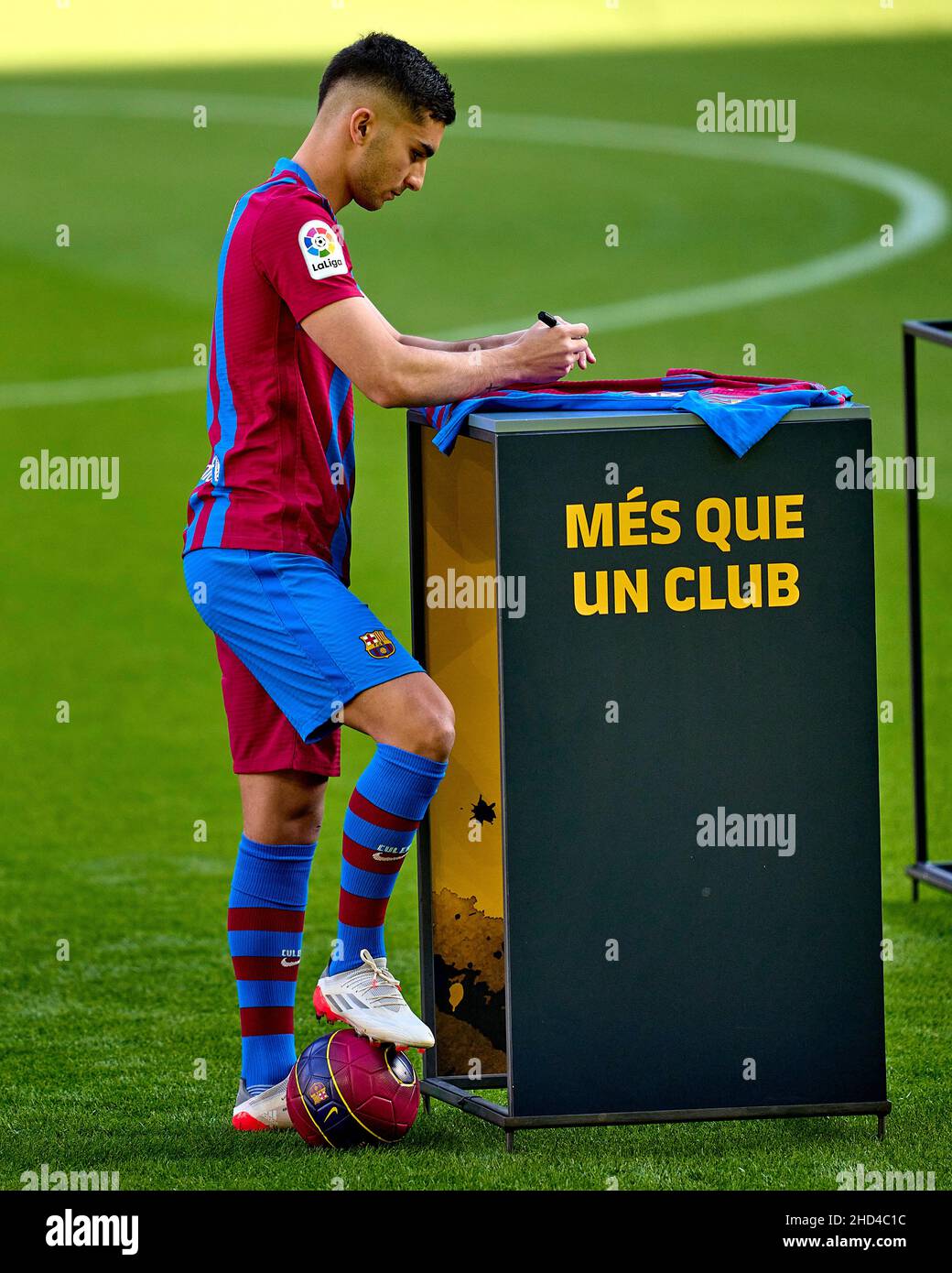 Ferran Torres of FC Barcelona during his presentation as FC Barcelona ...