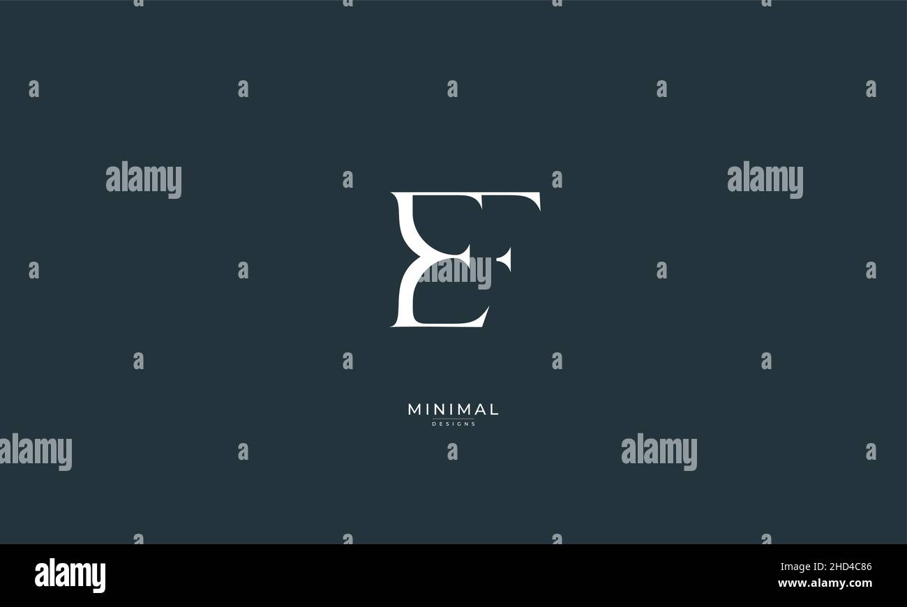 Alphabet letter icon logo EF Stock Vector Image & Art - Alamy