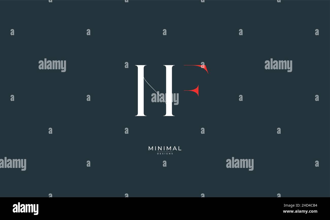 Alphabet letter icon logo HF Stock Vector Image & Art - Alamy