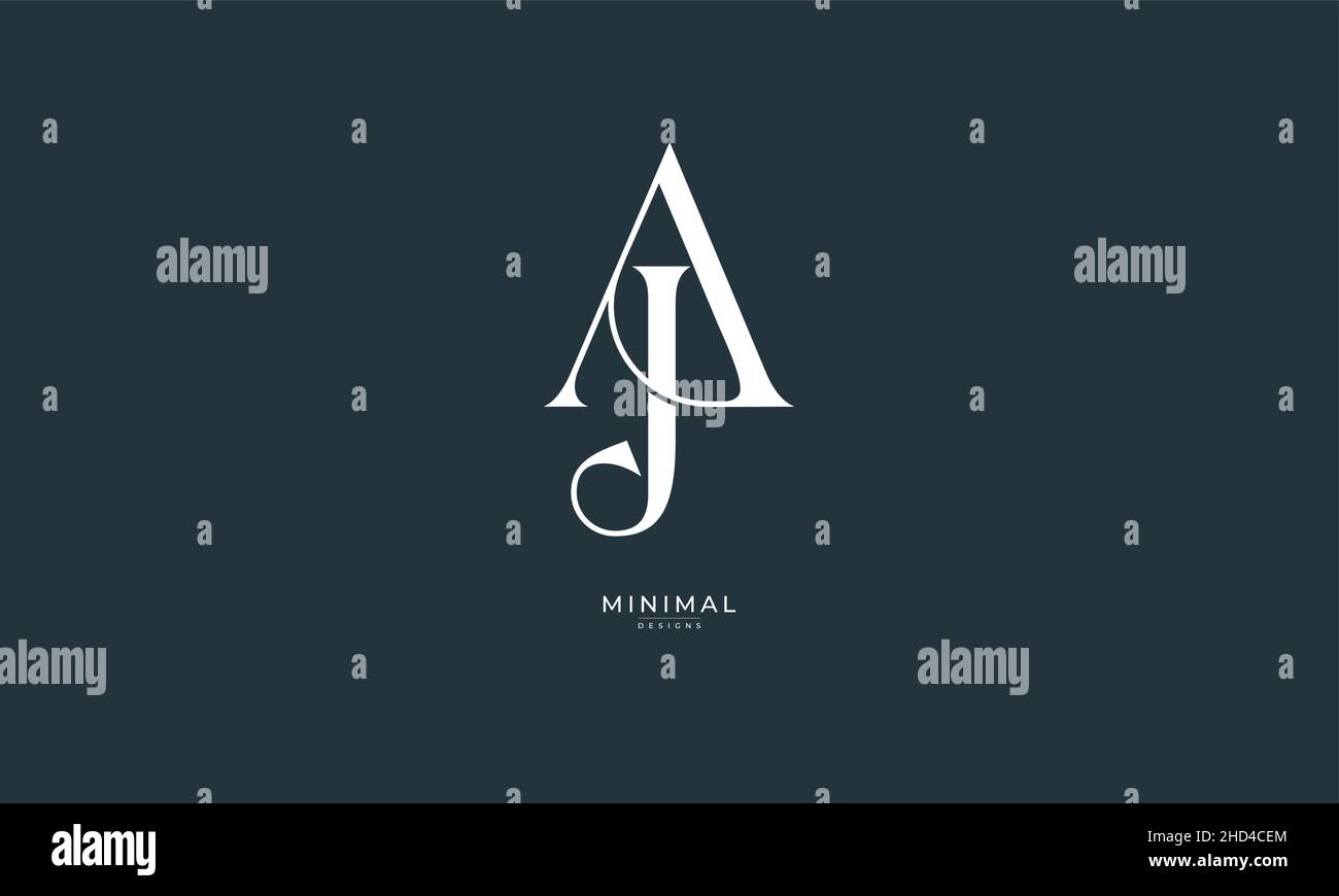 Alphabet letter icon logo AJ Stock Vector Image & Art - Alamy