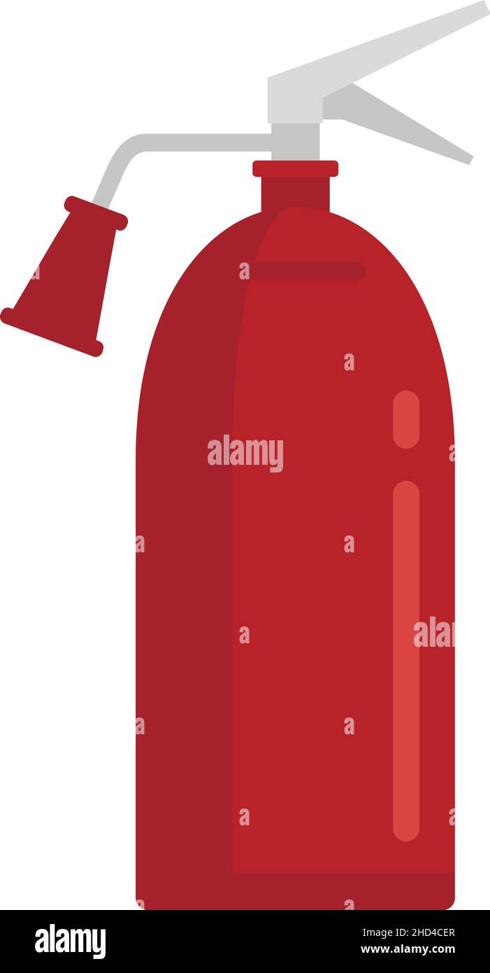 Fire extinguisher foam icon. Flat illustration of fire extinguisher ...