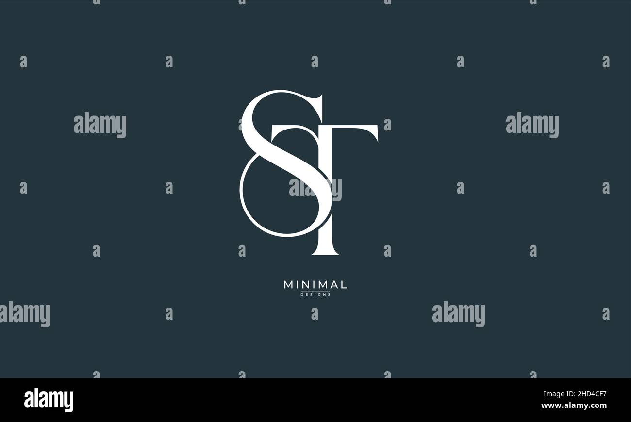 Alphabet letter icon logo ST Stock Vector Image & Art - Alamy