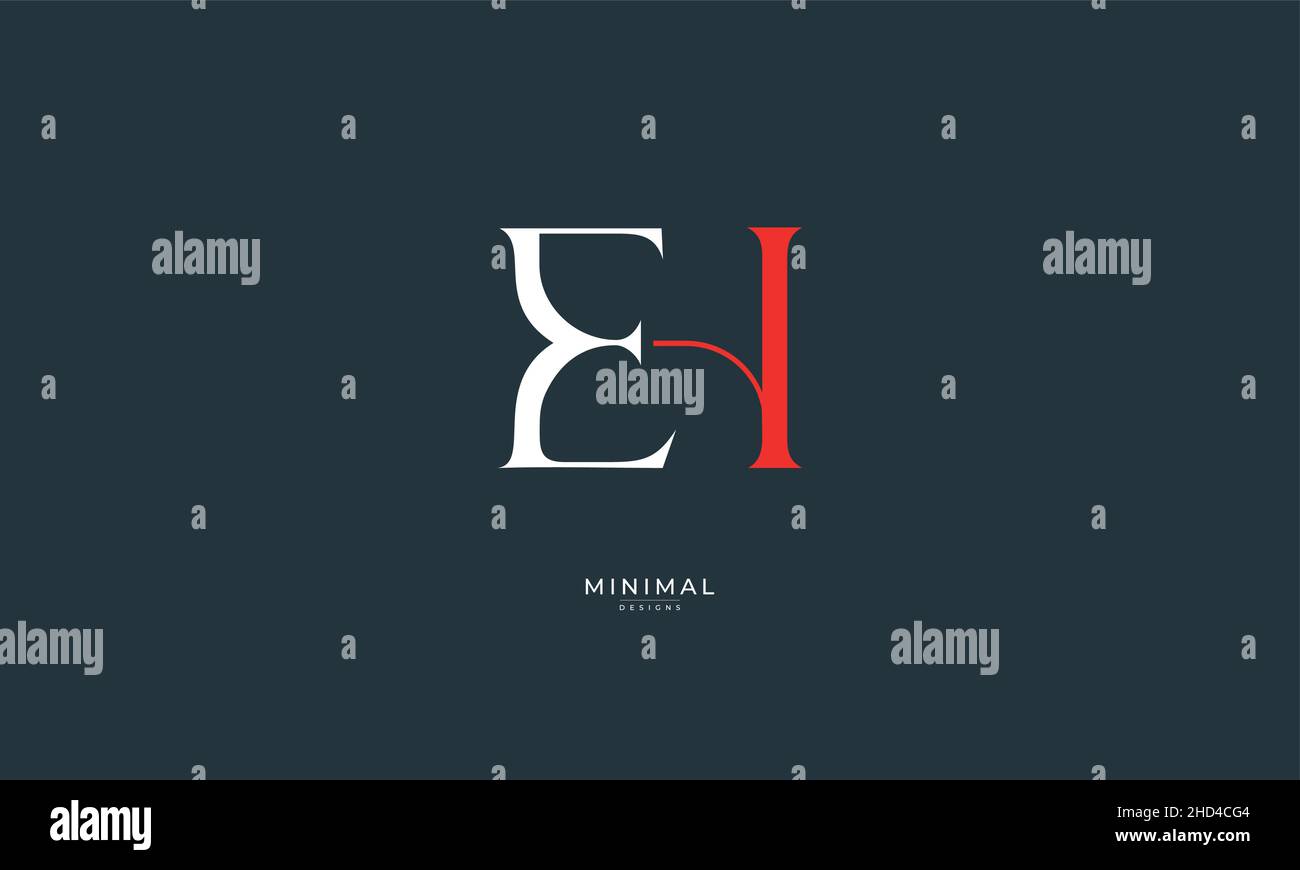 Alphabet letter icon logo EH Stock Vector Image & Art - Alamy