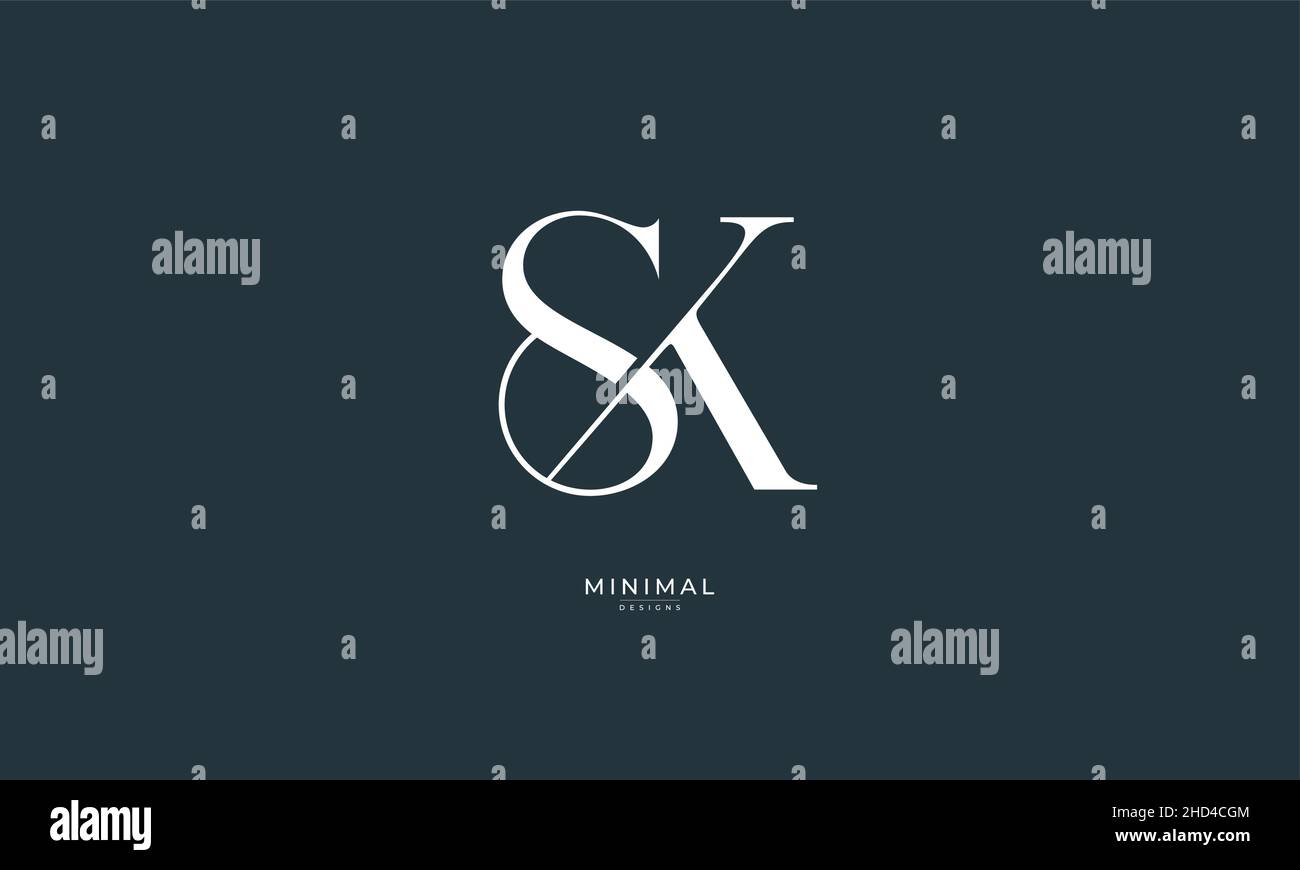 Alphabet letter icon logo SK Stock Vector Image & Art - Alamy