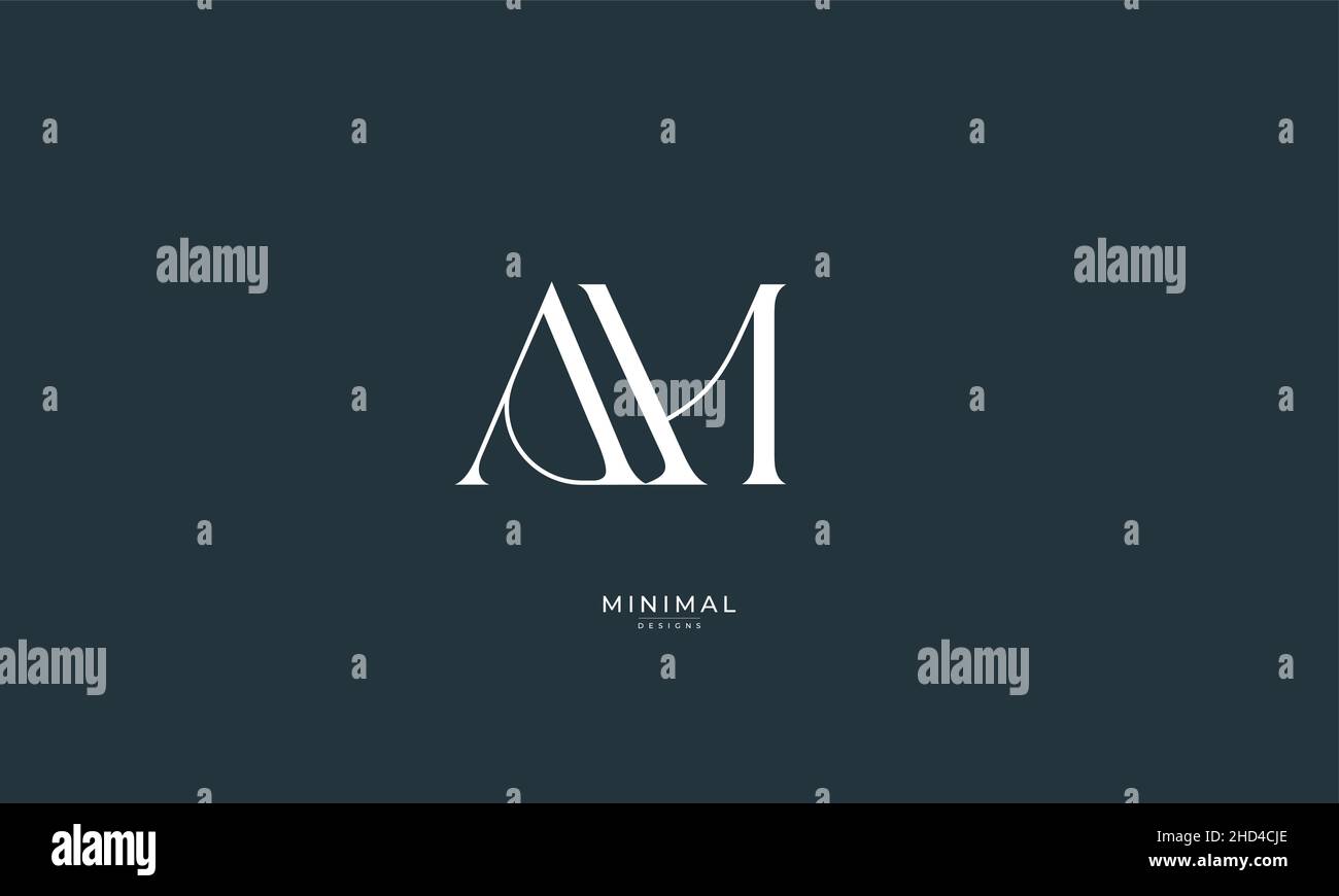 Alphabet letter icon logo AM Stock Vector Image & Art - Alamy