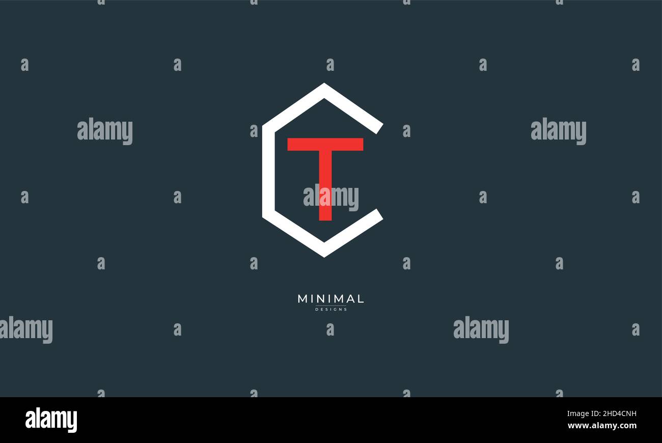 Alphabet letter icon logo CT or TC Stock Vector Image & Art - Alamy