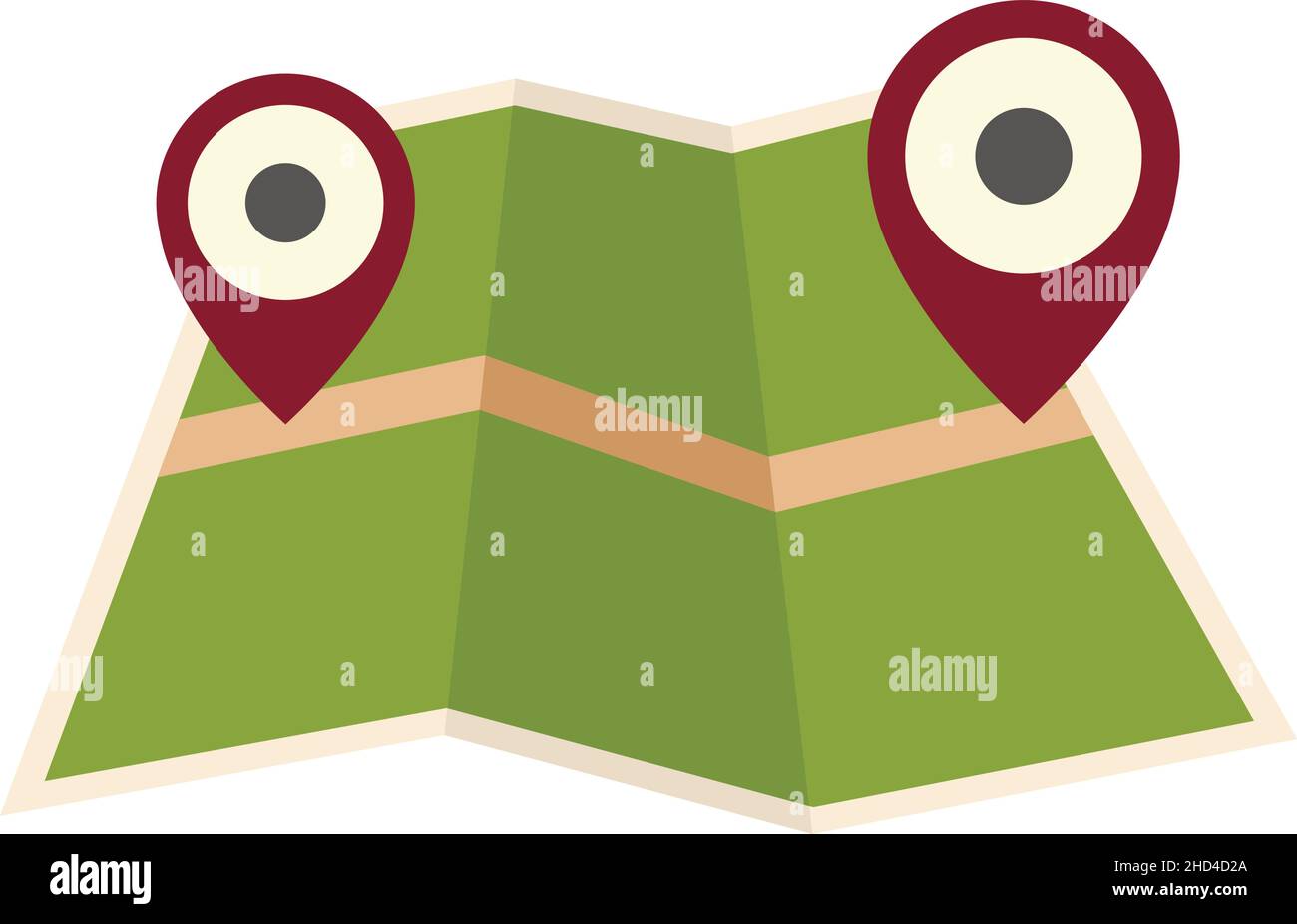 Unmanned taxi map location icon. Flat illustration of Unmanned taxi map ...