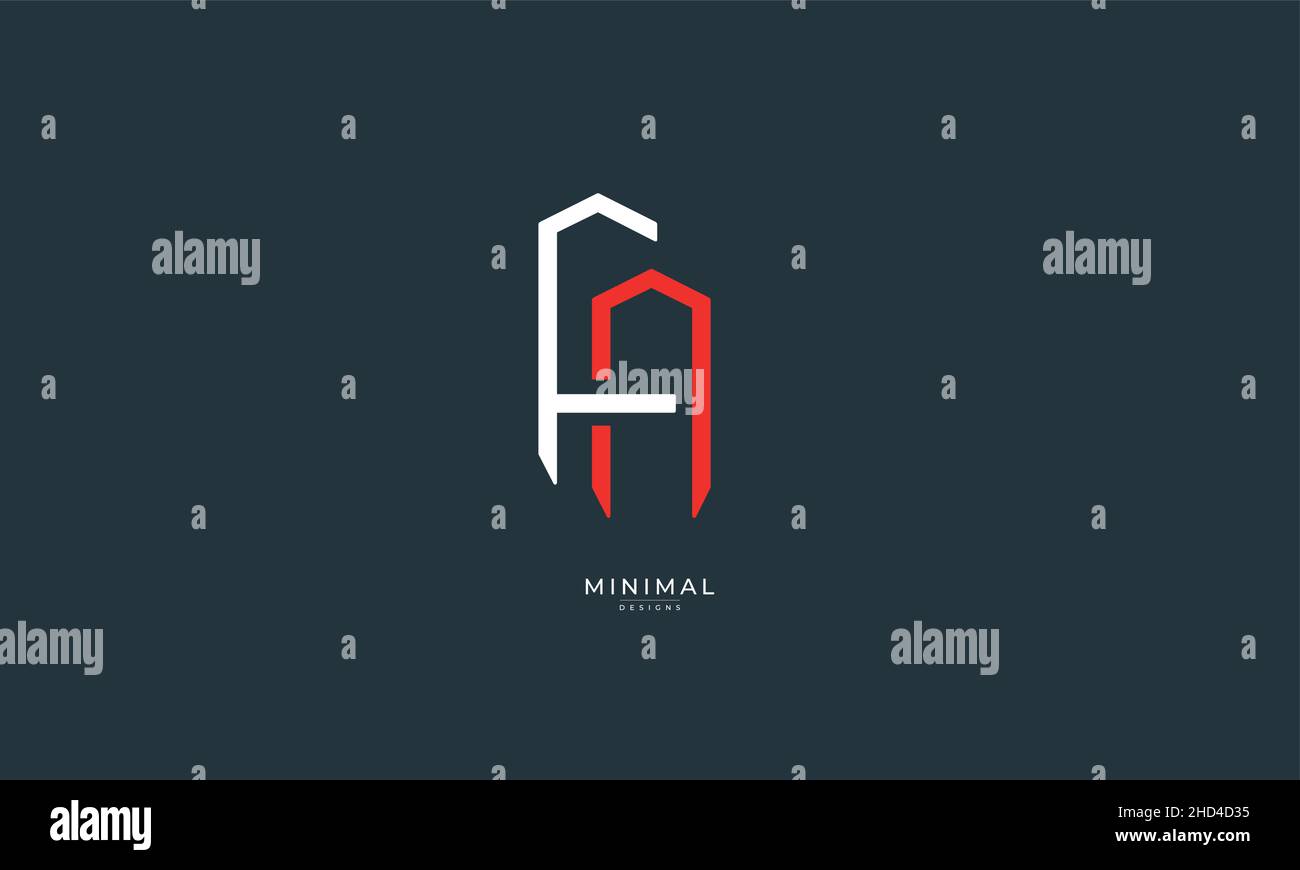 Alphabet letter icon logo FA Stock Vector Image & Art - Alamy