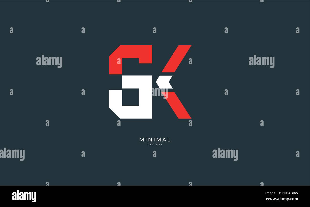 Alphabet letter icon logo GK Stock Vector Image & Art - Alamy