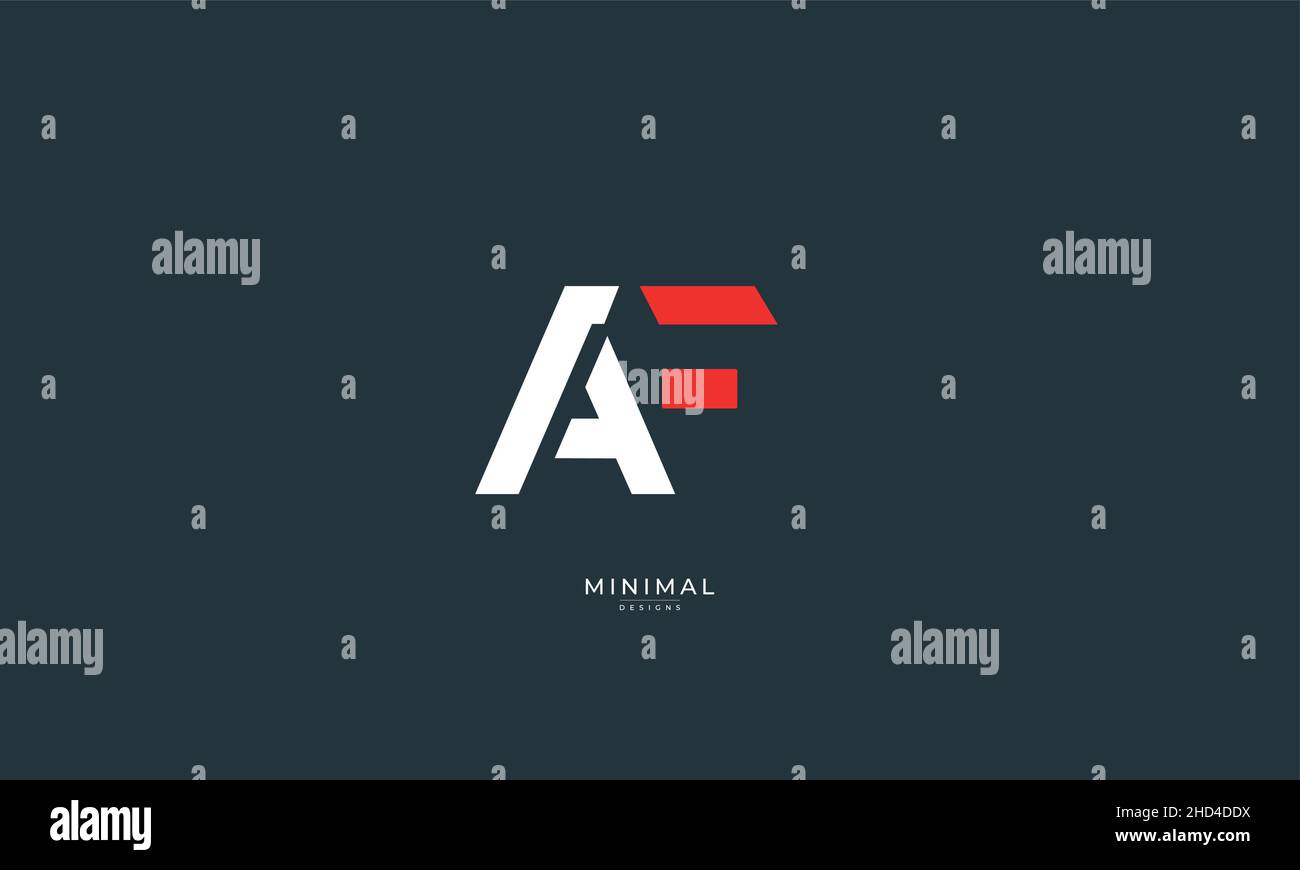 Alphabet letter icon logo AF Stock Vector Image & Art - Alamy