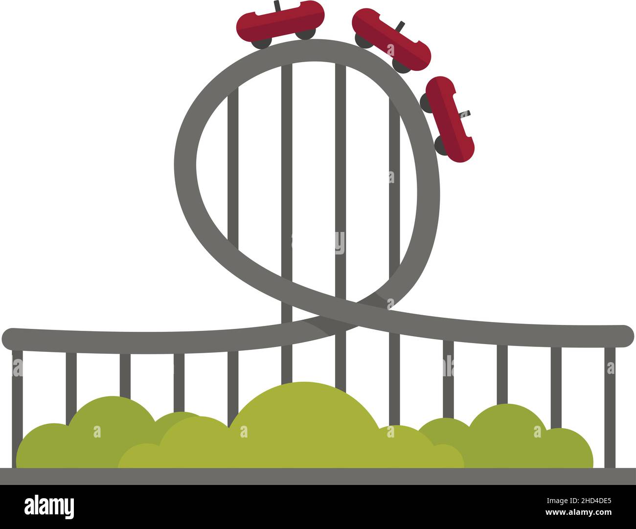Roller coaster park icon. Flat illustration of roller coaster park ...