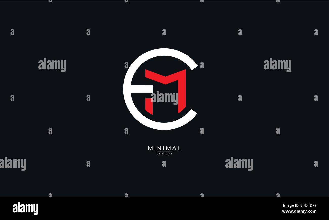 Alphabet letter icon logo EM or ME Stock Vector Image & Art - Alamy