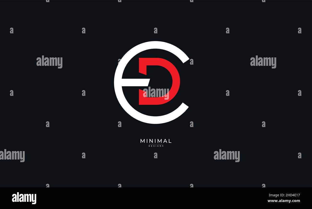 Alphabet letter icon logo ED and DE Stock Vector Image & Art - Alamy
