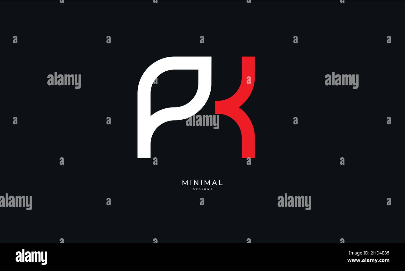 Alphabet letter icon logo PK Stock Vector Image & Art - Alamy