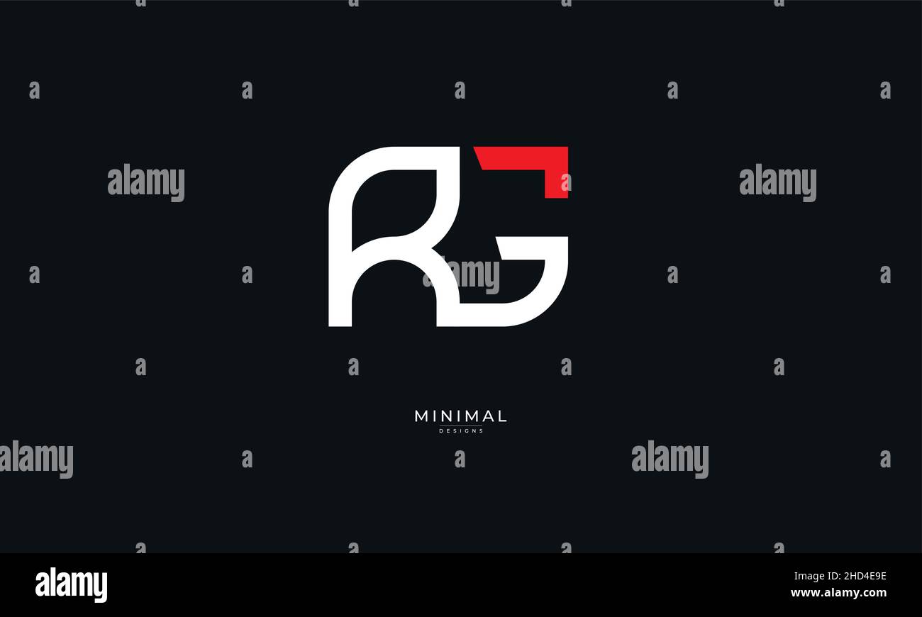 Alphabet letter icon logo RG Stock Vector Image & Art - Alamy