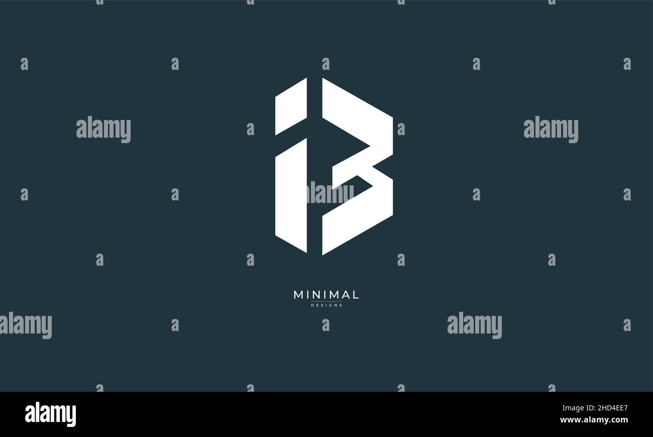 Alphabet letter icon logo IB Stock Vector Image & Art - Alamy